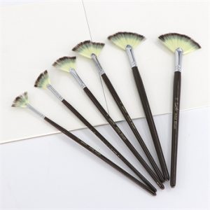High quality fan shape nylon hair artist brush